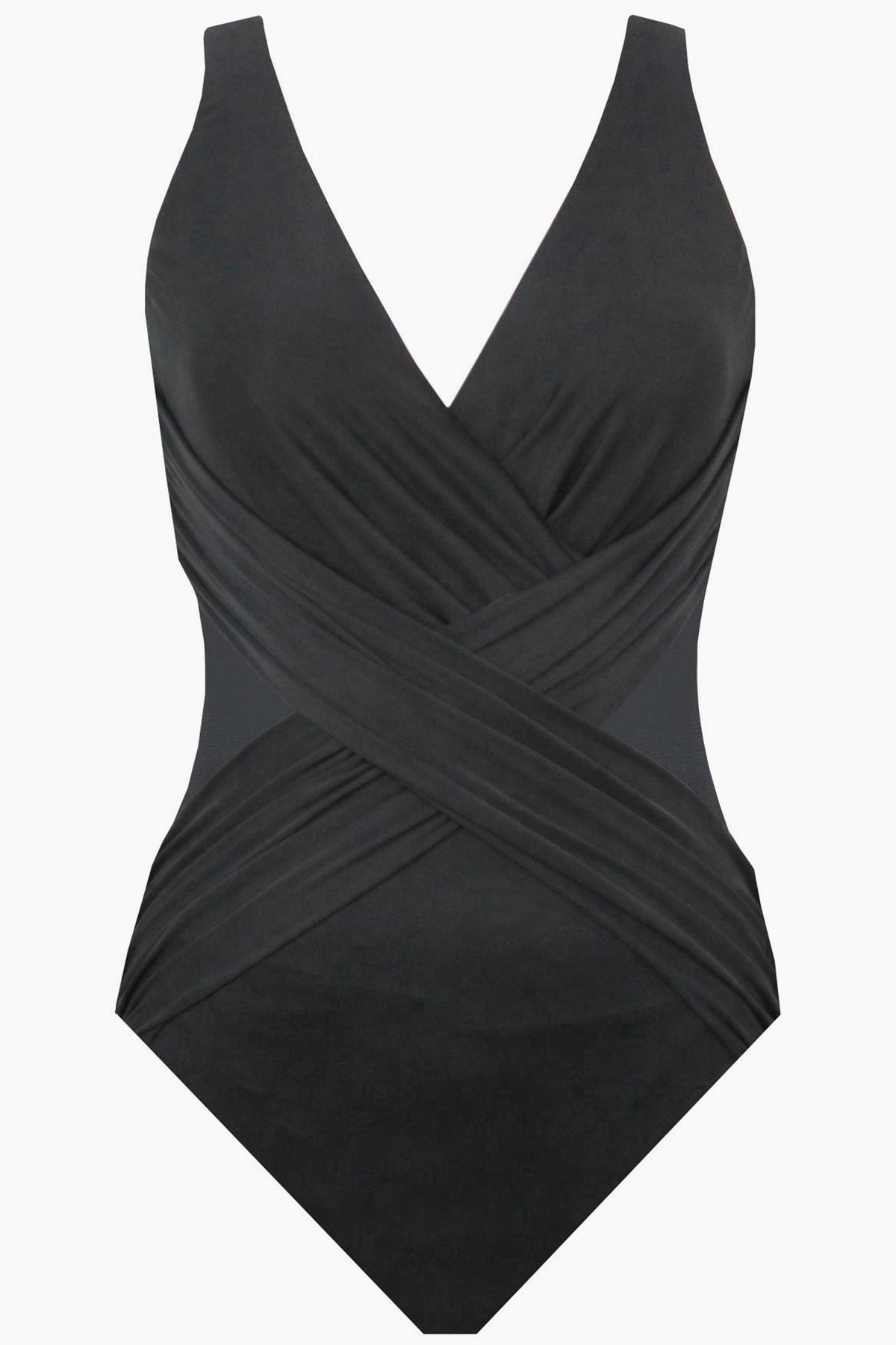 Miraclesuit Illusionist Crossover One Piece Swimsuit Black Sylvias