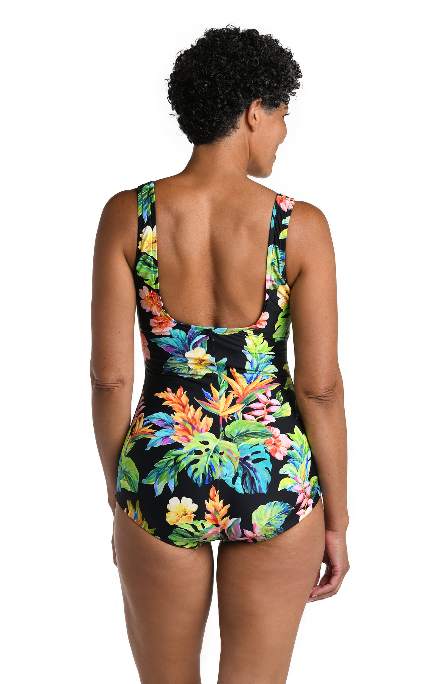 Maxine Of Hollywood Shirred Front Girl Leg One Piece Swimsuit Oahu