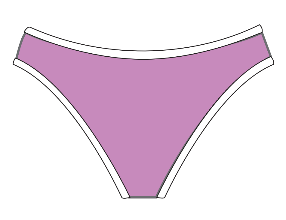Jolyn Whitney Contrast Bikini Bottom - Sour Grape – Sylvia's Sport & Resort